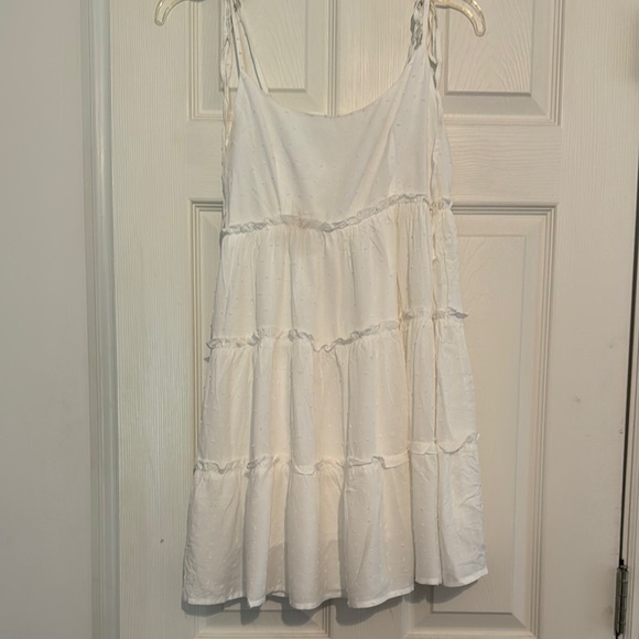 SHEIN | Dresses | Shein Cream Sleeveless Tiered Mini Dress | Poshmark